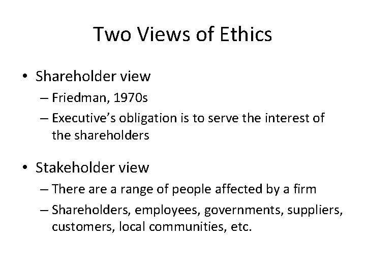 Ethics in Business Case studies Theory and Application