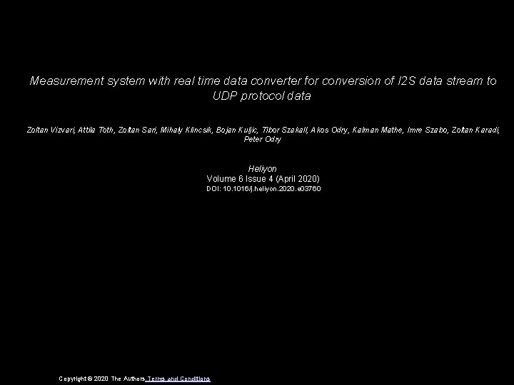 Measurement system with real time data converter for