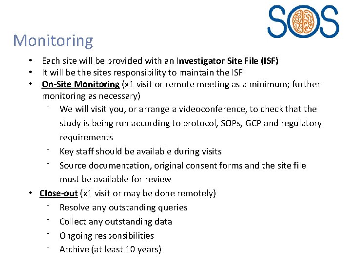 Site Training Background and Site Staff Training Requirements