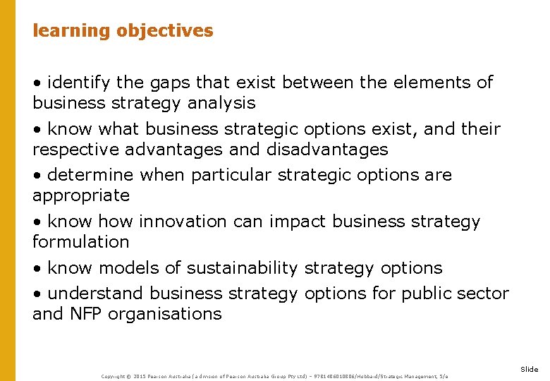 Chapter 6 Gap analysis and businesslevel strategic options