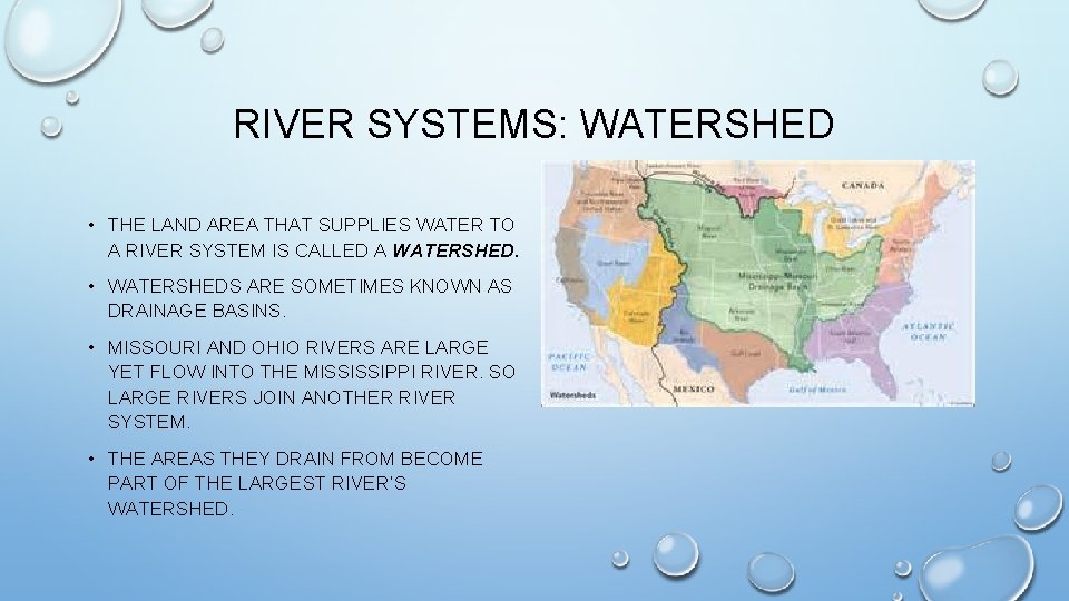 FRESHWATER COULTER RIVER SYSTEMS TRIBUTARIES RIVERS OFTEN BEGIN