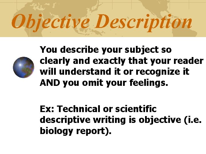Description Unit AP Language Composition Descriptive Writing Purposes