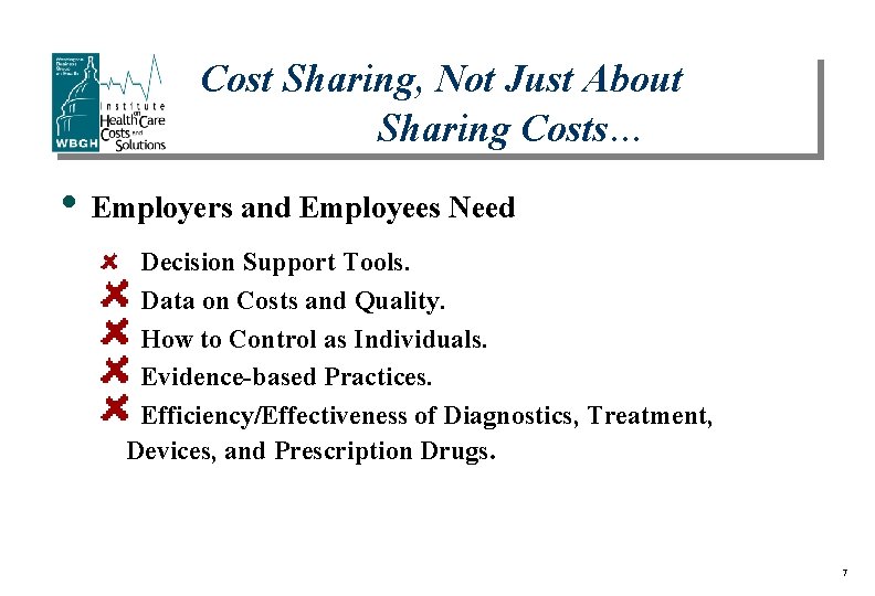Cost Sharing Not Just About Sharing Costs Washington