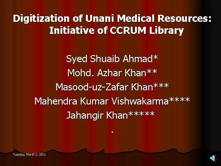 Digitization of Unani Medical Resources Initiative of CCRUM