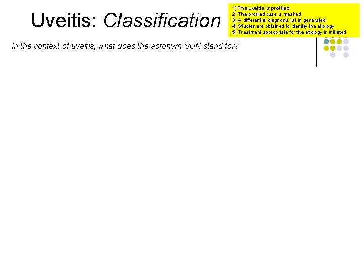 Uveitis Basics What is uveitis Uveitis Basics What
