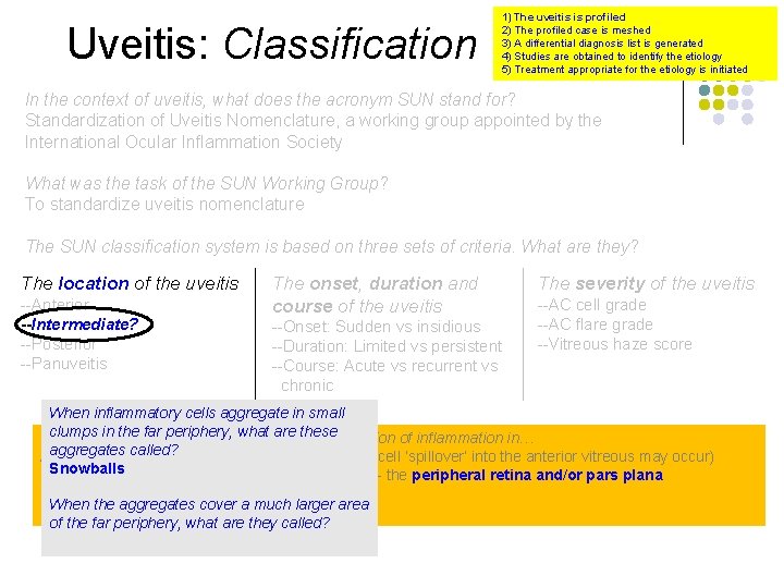 Uveitis Basics What is uveitis Uveitis Basics What