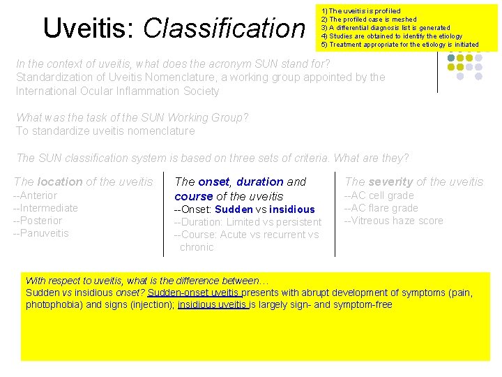 Uveitis Basics What is uveitis Uveitis Basics What