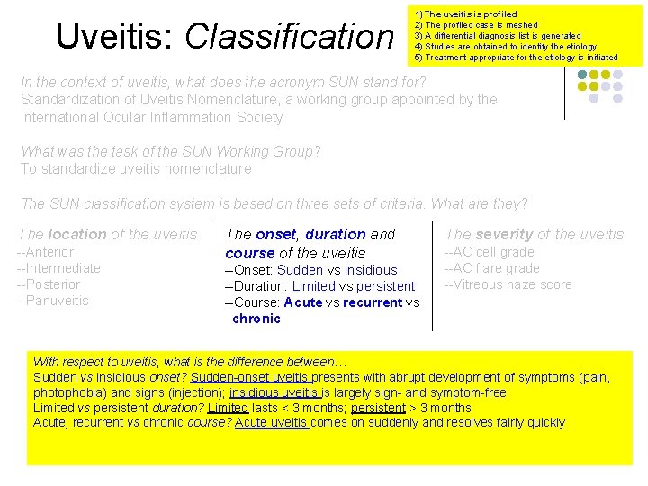 Uveitis Basics What is uveitis Uveitis Basics What