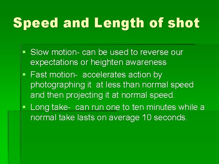 Cinematography Process of capturing moving images on film