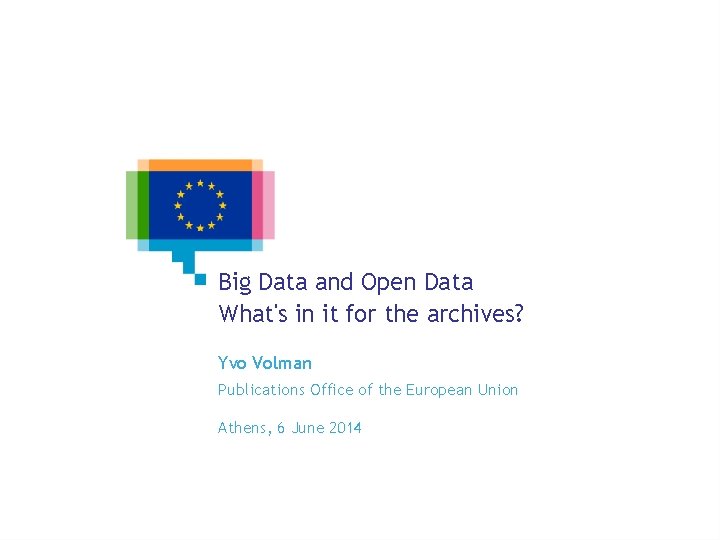 Big Data and Open Data Whats in it