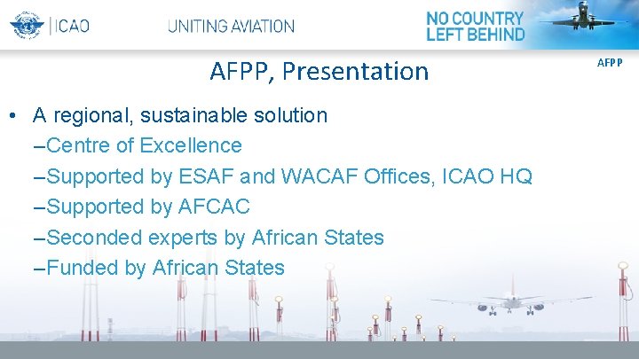 African Flight Procedure Programme Assistance AFPP States obligations