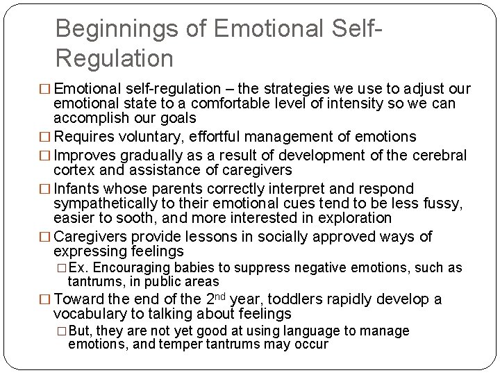 Emotional and Social Development in Infancy and Toddlerhood