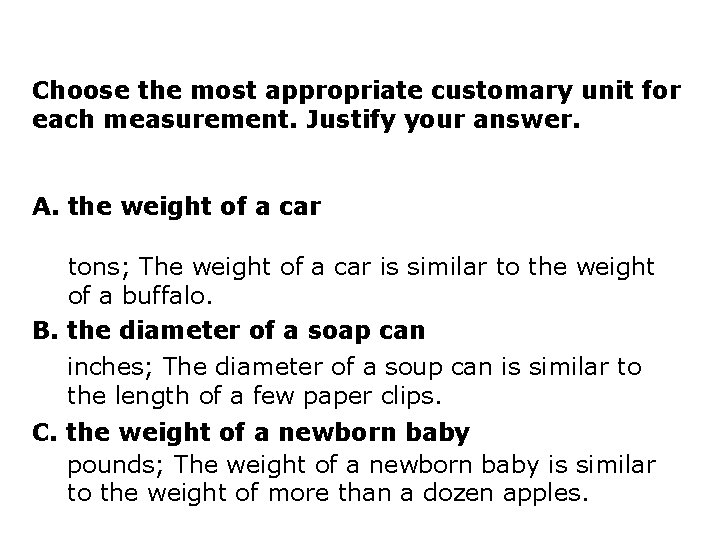5 6 Customary Measurements Warm Up Lesson Presentation