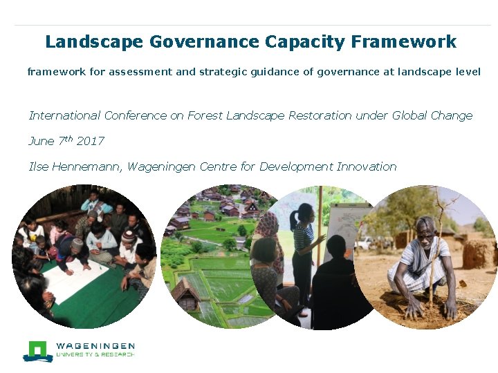 Landscape Governance Capacity Framework for assessment and strategic