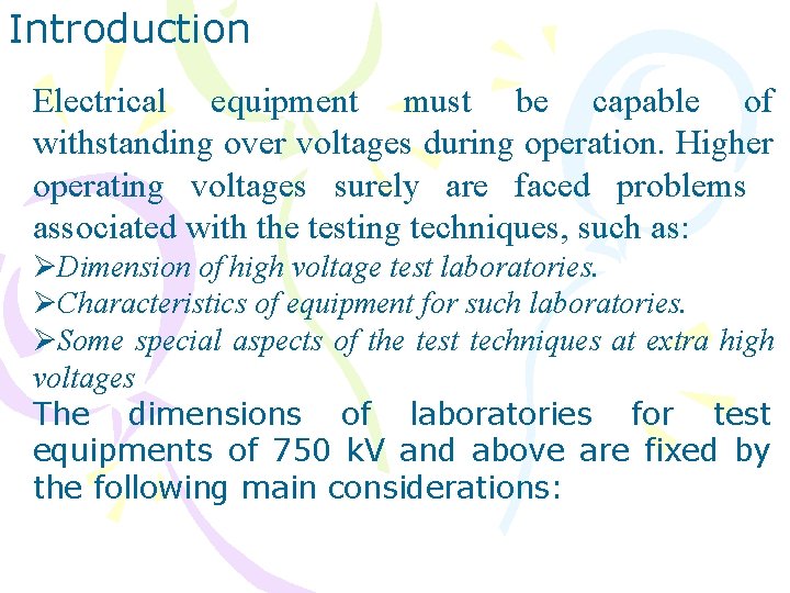 High Voltage Testing of Electrical equipments Lecture 8