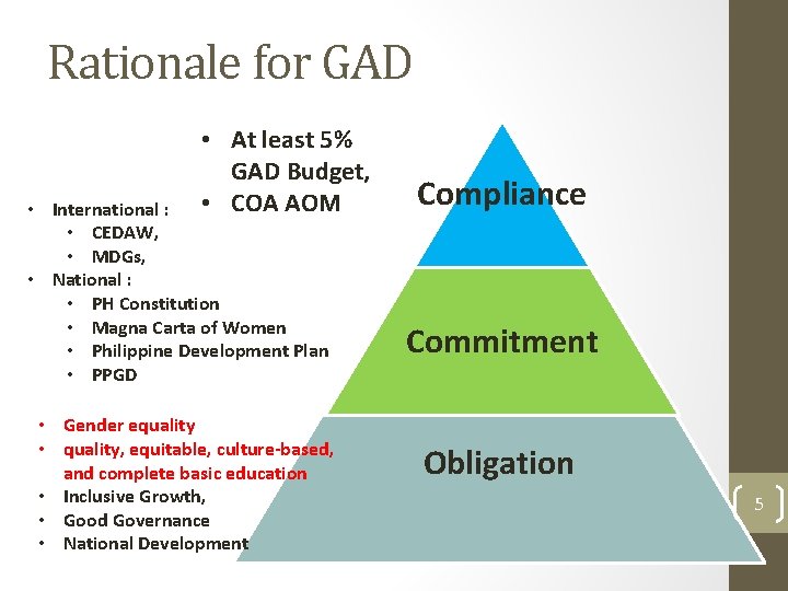 Orientation On Gender And Development GAD Basic Guidelines Orientation On Gender And Development GAD Basic Guidelines