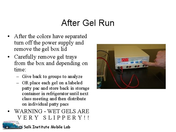Gel Electrophoresis Teacher Instructions Edvotek Set Up 12