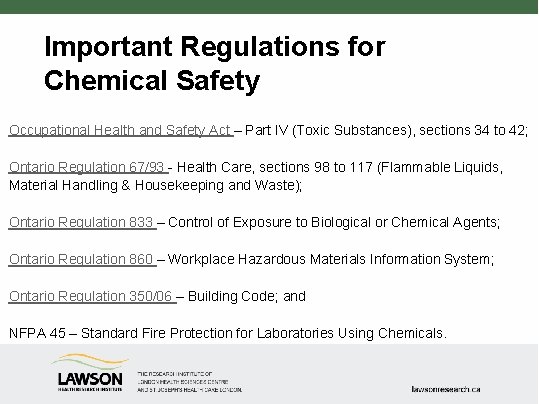 Chemical Safety Module Working Safely With Chemicals Lawson