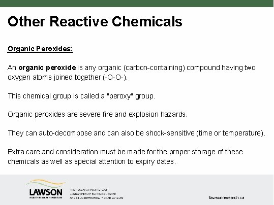 Chemical Safety Module Working Safely With Chemicals Lawson