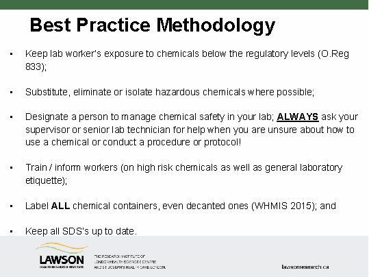 Chemical Safety Module Working Safely With Chemicals Lawson