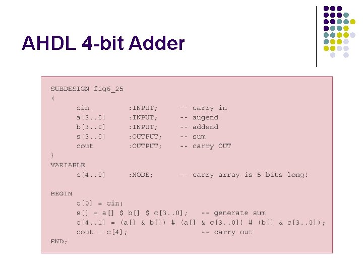 AHDL Chapters 6 7 Using TTL Library Functions