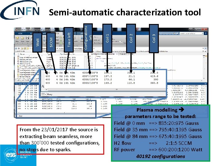 ESS ion source LEBT commissioning experience Santo Gammino