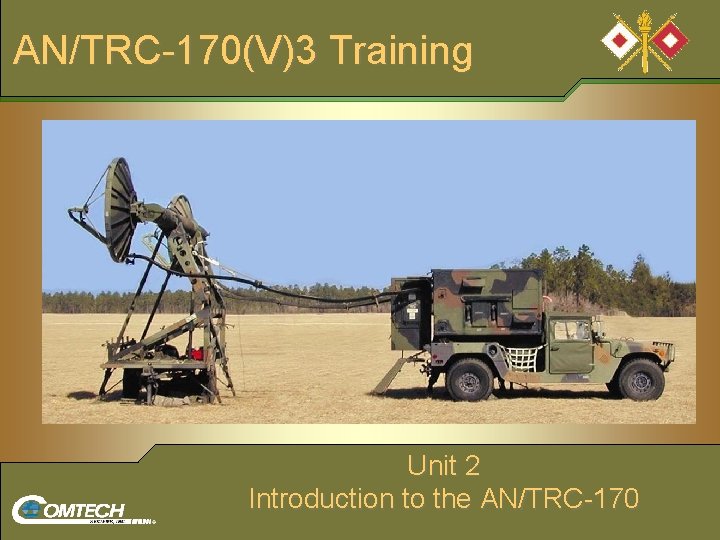 ANTRC170V3 Training Unit 2 Introduction to the ANTRC170