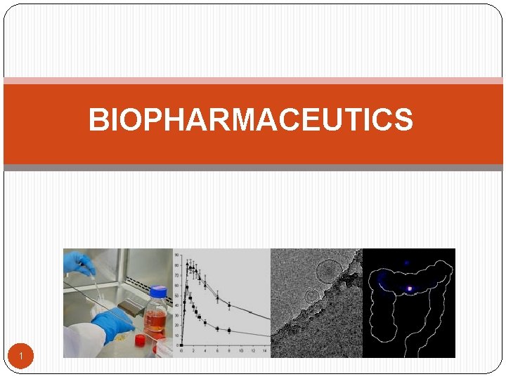 BIOPHARMACEUTICS 1 Introduction to bipharmaceutics Biopharmaceutics the ...