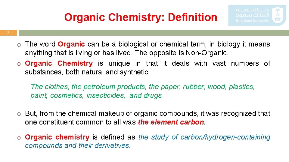 Fundamentals of Organic Chemistry CHEM 109 For Students