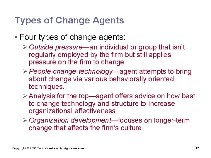 Chapter 15 Managing Organizational Change Power Point Presentation