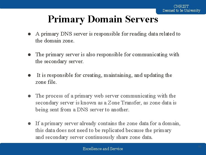 Computer Networks Primary Secondary and Root Servers BY