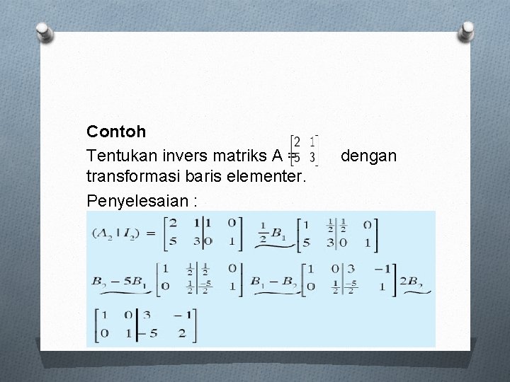 ALJABAR LINEAR Tentang Determinan dan matriks invertible Dosen