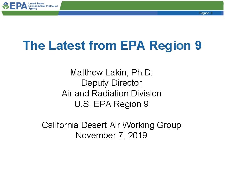 Region 9 The Latest from EPA Region 9