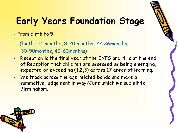 Reception Curriculum and Assessment Early Years Foundation Stage