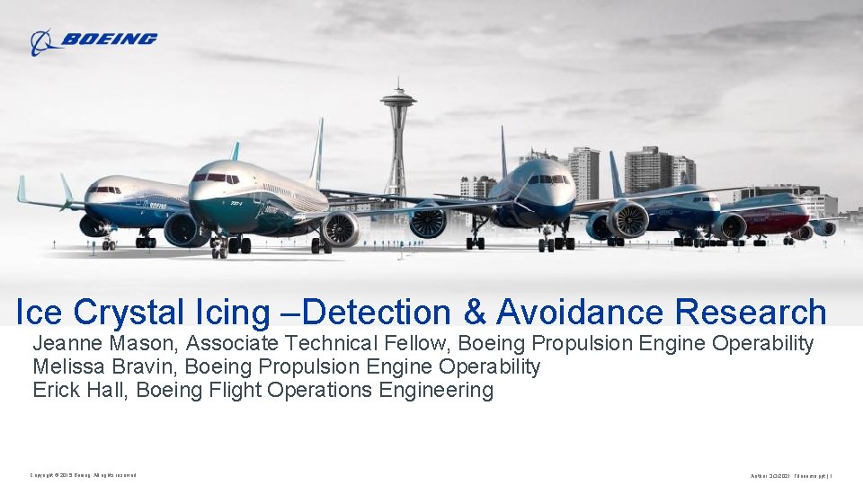 Ice Crystal Icing Detection Avoidance Research Jeanne Mason
