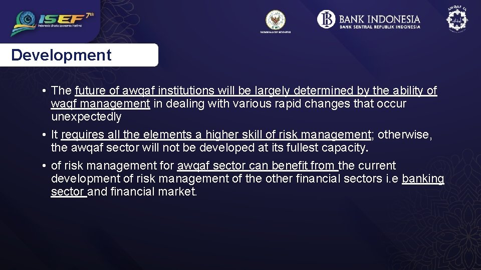 Technical Notes Waqf Core Principles BACKGROUND AND DEVELOPMENT