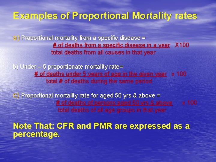 Measurement of Mortality Rates A Prof Dr Maha