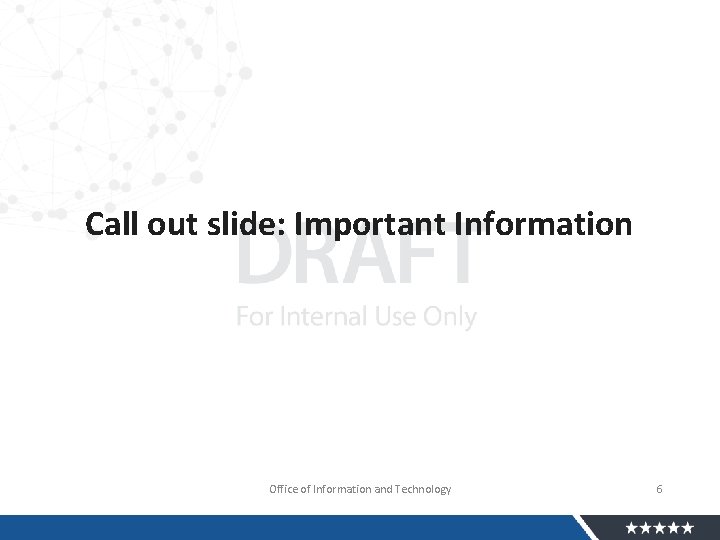 PRESENTATION TITLE Name of Presenter Title of Presenters