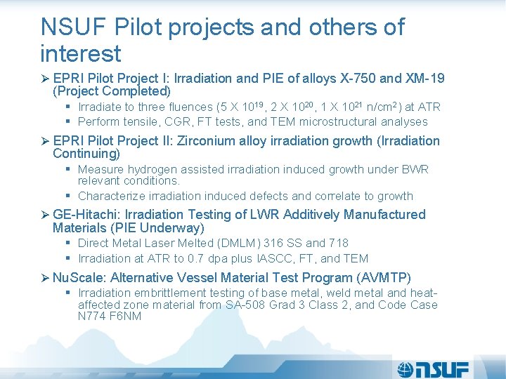 Nuclear Science User Facilities Industry Program and Pilot