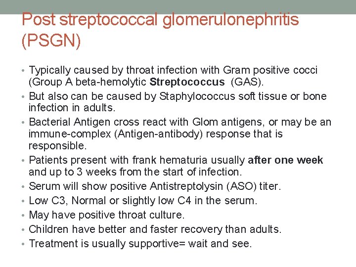 GLOMERULAR DISEASES MED 341 Nov 27 2016 Objectives