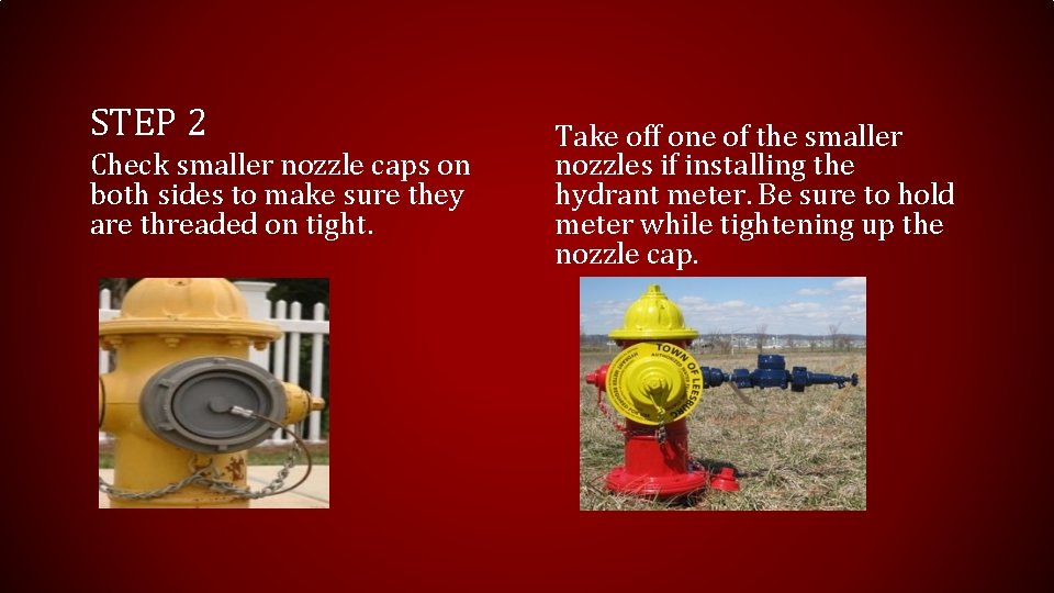 OPERATING FIRE HYDRANTS DSW PROPERATION OF MUELLER SUPER