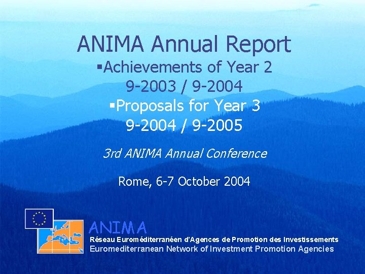 ANIMA Annual Report Achievements of Year 2 9