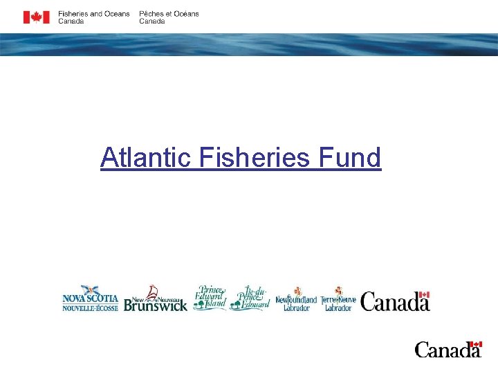 Atlantic Fisheries Fund Atlantic Fisheries Fund The program