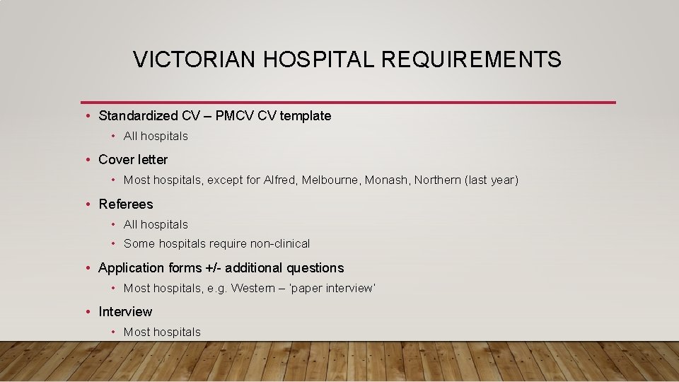 CV ZOE ZHOU VICTORIAN HOSPITAL REQUIREMENTS Standardized CV