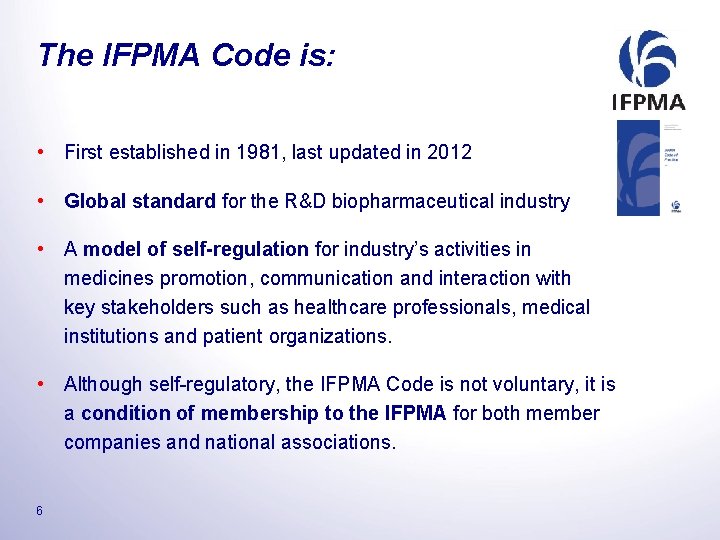 International Federation of Pharmaceutical Manufacturers Associations ...