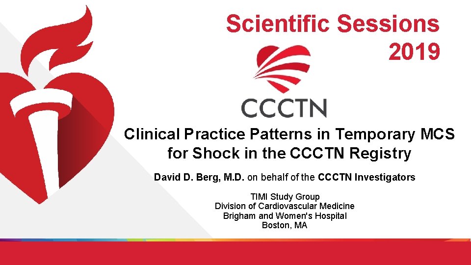 Scientific Sessions 2019 Clinical Practice Patterns in Temporary
