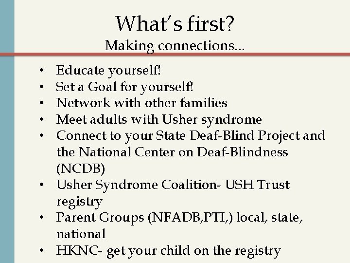 Educational Considerations for Students with Usher Syndrome Part