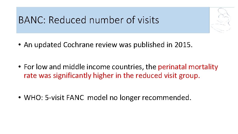 Basic Antenatal Care Package in South Africa Antenatal