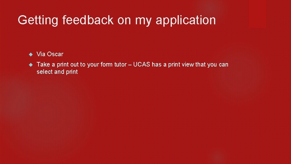 Oscar REFERENCE TOOL The personal statement THE MOST