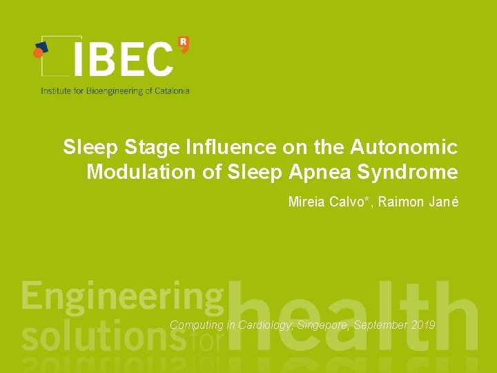 Sleep Stage Influence on the Autonomic Modulation of